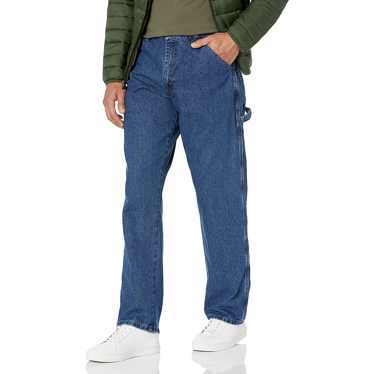 Wrangler Authentics Men's Big and Tall Classic Carpenter Jean, Retro Stone 46W x 30L