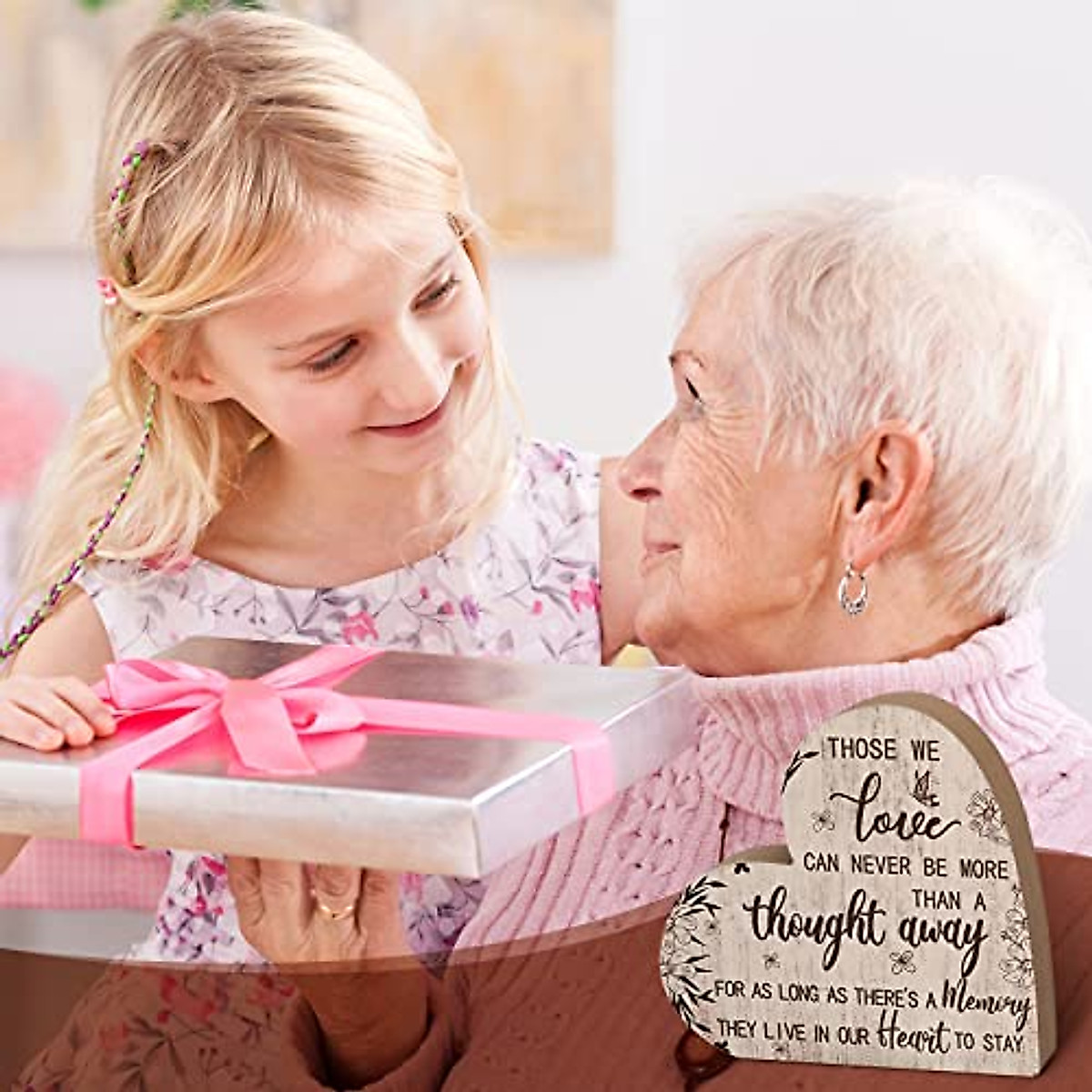 Sympathy Gift Memorial Heart Present for Loss of Loved One Bereavement Gift Bereavement Sign Grieving Gift Decorative Sign Plaque for Loss of Deceased Father Mother Son Brother Remembrance Condolence