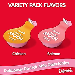 Hartz New Delectables Lickable Spoon Interactive Lickable Cat Treats for Quick & Easy Bonding, Variety Pack 32ct