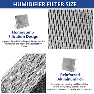 10 Water Panel Humidifier Filter Pad for AprilAire Whole House Humidifier Models 110, 220, 500, 500A, 500M, 550, 550A, 558 Humidifier Replacement Wicks Filters - 2 Pack