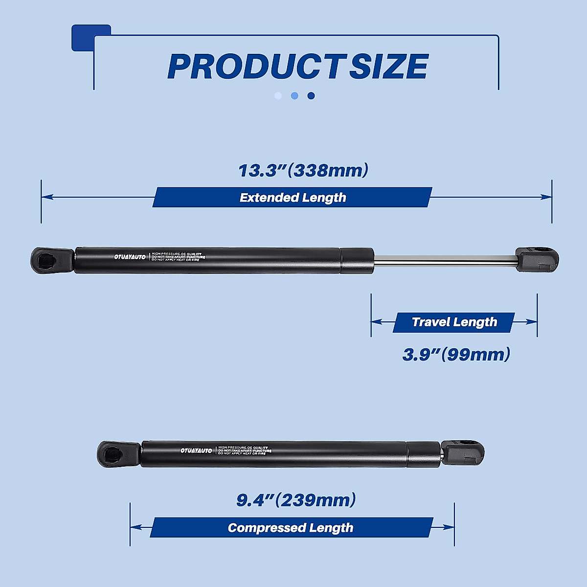 OTUAYAUTO Front Hood Shock Struts, 4478 SG404016 Hood Lift Support Replacement for 1997-2006 Ford Expedition, 1997-2004 Ford F150 F250, Pack of 2