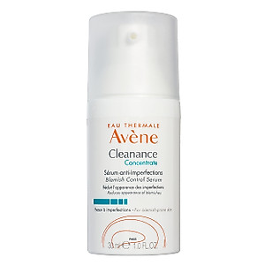 Avene Cleanance Concentrate Blemish Control Serum, clarifying water-gel, fragrance and silicone free, For acne-prone skin, airless pump, 1 Fl Oz