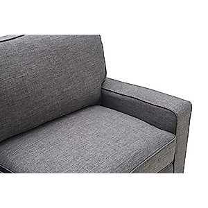 Serta Palisades Upholstered Sofas for Living Room Modern Design Couch, Straight Arms, Soft Fabric Upholstery, Tool-Free Assembly, 73" Sofa,Grey