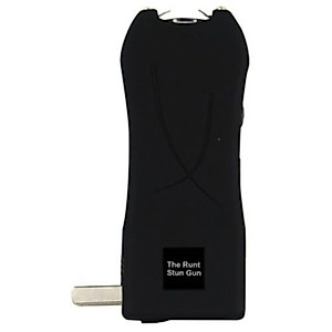Runt 20 Million Volt Rechargeable BLACK Self Defense Hand Stun Gun with Holster