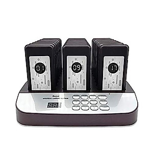 NOLAS Social Distancing Keeping Pagers for Restaurants Paging System Coast Buzzer Beep Lineup Waiting Queue Signal Calling Customer Service for Cuisine Hospital Clinic (1-24 Pager)