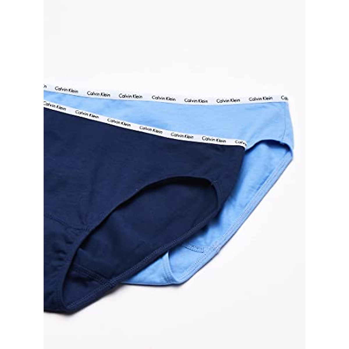 Calvin Klein Women's Cotton Stretch Logo Multipack Bikini Panty, Black/White/Genie/Tender/Coastal, X-Large