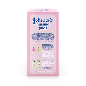 Johnson's Disposable Nursing Pads with Natural Cotton, Super Absorbent, Comfortable, and Breathable, Natural Contour Shape, 60 ct ( Pack of 2)