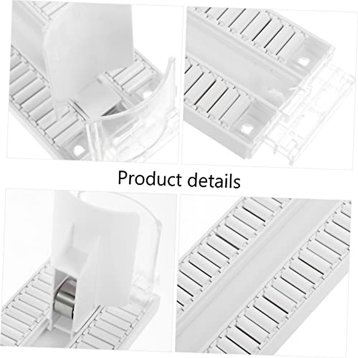 LABRIMP Drink Pusher Can Fridge White Refrigerator Bottle Organizer Drink Pusher Organizer Cabinet Storage Shelves Refrigerator Bottle Organizer Plastic Drink Puller Plastic Drink Pusher