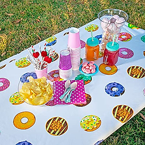 Tablecloth for Folding Table -Fitted Rectangular Table Cloth for 6 Foot – Size 32 x 72 inch - (180 x 75 cm) Plastic Vinyl Flannel Backed with Elastic Rim- for Christmas|Parties, Waterproof