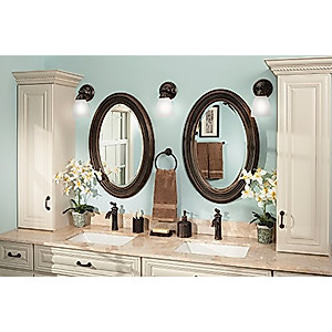 Moen YB2286ORB Brantford Collection Traditional Single Post Bathroom Hand-Towel Ring, Oil-Rubbed Bronze