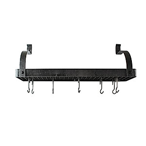 Enclume PR8BC-24 HS Bookshelf Wall Rack with Curved Arm, 24", Hammered Steel