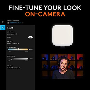 Logitech for Creators Litra Glow Plus StreamCam Bundle with Litra Glow Premium LED Streaming Light with TrueSoft, StreamCam Premium HD Webcam, Full HD 1080p 60 fps, Desktop Tripod Stand — Graphite