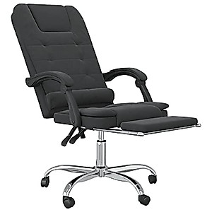 WEHUOSIF Massage Reclining Office Chair,Tall Office Chair,Execuive Desk Chair,Rolling Chair,Swivel Stool,Computer Chair,for Living Rooms,Bedrooms,Meeting Rooms,Offices,Black Velvet