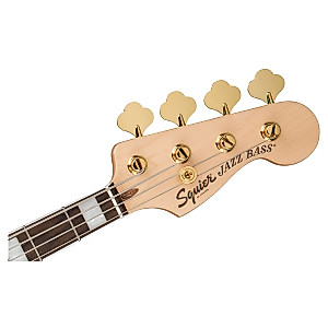 Squier 40th Anniversary Jazz Bass Gold Edition, Ruby Red Metallic, Laurel Fingerboard