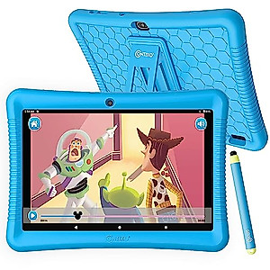 Contixo Kids Tablet K102 - 10-inch HD, Ages 3-7 Toddler Tablet with Camera, Parental Control, Android 10, 64GB, WiFi, Learning Tablet for Children with Teachers Approved Apps and Kid-Proof Case, Blue
