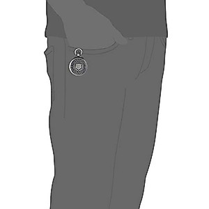 Charles-Hubert, Paris 3867-S Classic Collection Antiqued Finish Double Hunter Case Mechanical Pocket Watch