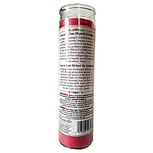 Staci19 St.Michael Archangel (San Miguel Arcangel) Rose Devotional Candle
