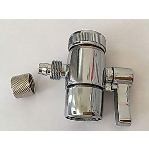 Malida Countertop Filter to 3/8 inch Tubing Faucet Adapter,Kitchen Bathroom Sink Faucet Diverter Valve for Above Counter Water Filter Faucet Sprayer Attachment