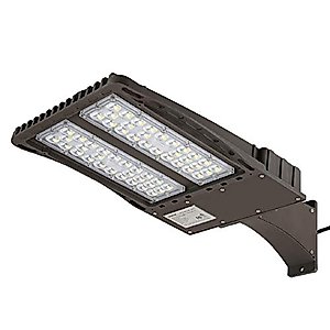 LEONLITE Wall Mounted LED Parking Lot Light, 150W(450W Eqv.) Dusk to Dawn Commercial Shoebox Lights, IP65 Street Lighting Fixture, 5000K Daylight