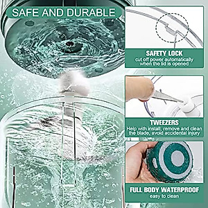 Electric Herb Grinder - 3.5 Inch Large Grinders for Grinding Dry Fresh Herbs and Spice, USB Rechargeable Grinder with Transparent Chamber, High-efficiency, Portable and Waterproof