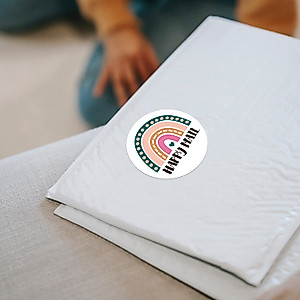 EKSPLODI Happy Mail Stickers for Business Small Shops Online, Small Business Stickers, Small Business Packaging Supplies, Envelope Seal Stickers, 1.4 Inch, 6 Unique Designs, 500 Pcs Per Roll.