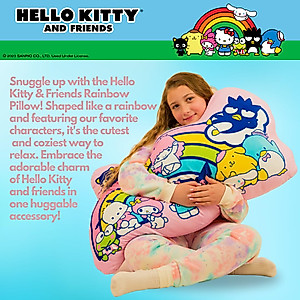 Franco Collectibles Cozy Bedding Super Soft Plush (Officially Licensed Product) Oversized Body Pillow, 25.5 in x 36 in, Hello Kitty & Friends
