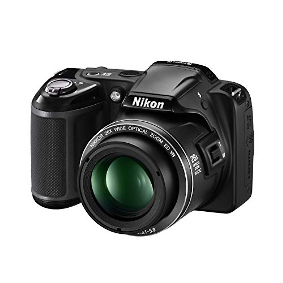 Nikon COOLPIX L810 16.1 MP Digital Camera with 26x Zoom NIKKOR ED Glass Lens and 3-inch LCD (Black) (Old Model) (Renewed)