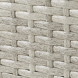 Crosley Furniture CO7168-GY Capella Outdoor Wicker 2-Piece Armchair Set, Acorn with Gray Cushions