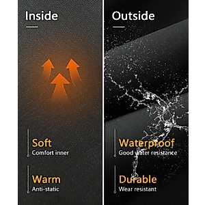 MOERDENG Men's Winter Thickened Warm Down Coats Windproof Waterproof Hooded fashions Puffer Jacket Black M