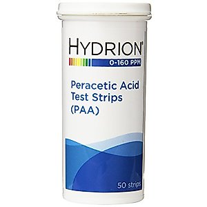 MicroEssential PAA160 Peracetic Acid Test Strips 0-160 PPM