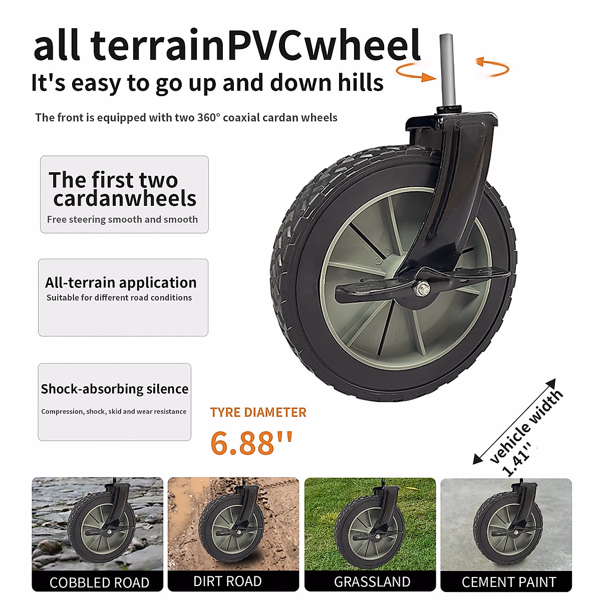 Collapsible Folding Wagon Heavy Duty Foldable Wagon Utility Cart for Garden, Camping, Grocery Cart, Beach Wagon Cart with Wheels