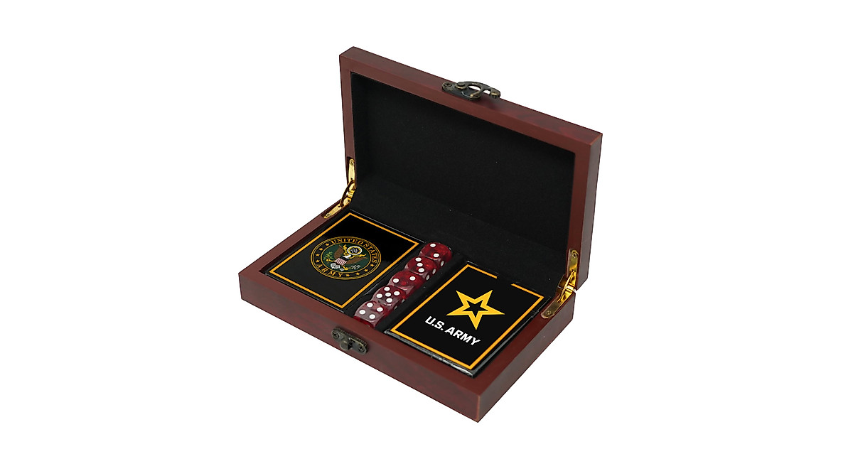 US Army Gift Set: Cards & Dice for Game Night