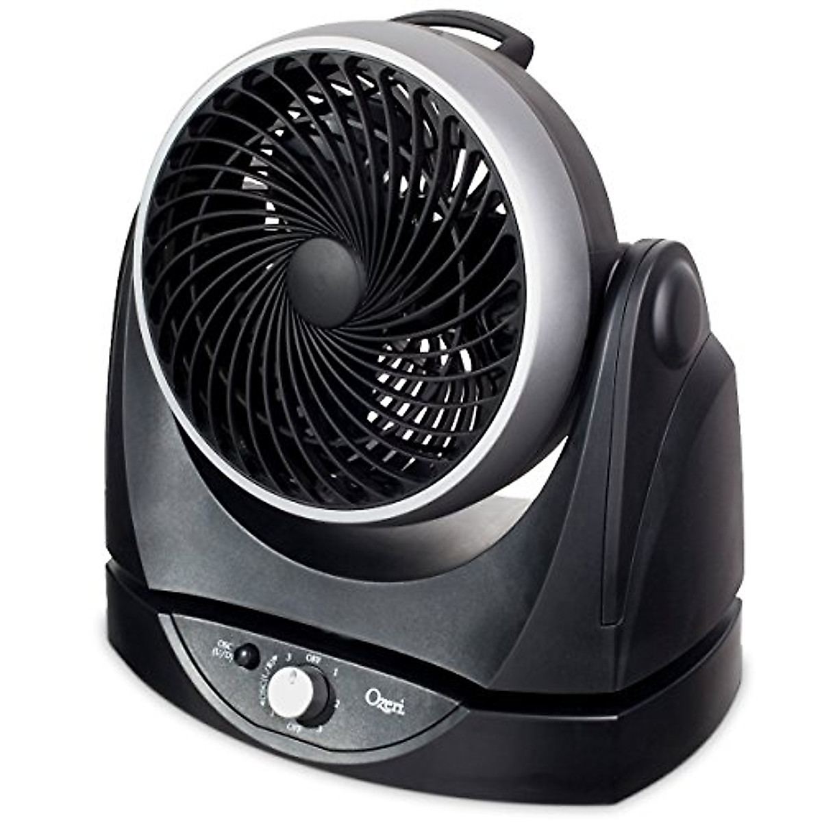 Ozeri Brezza II Dual Oscillating 10" High Velocity Desk Fan, Black