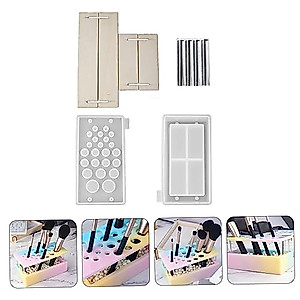Didiseaon 1 Set Cosmetic Box Mold Silicone Hair Scrubber Mold Resin Molds Candle Molds Resin Jewelry Tray Mold Hand Molds Silicone Makeup Applicator DIY Handmade Mold Desktop Ornament Mold
