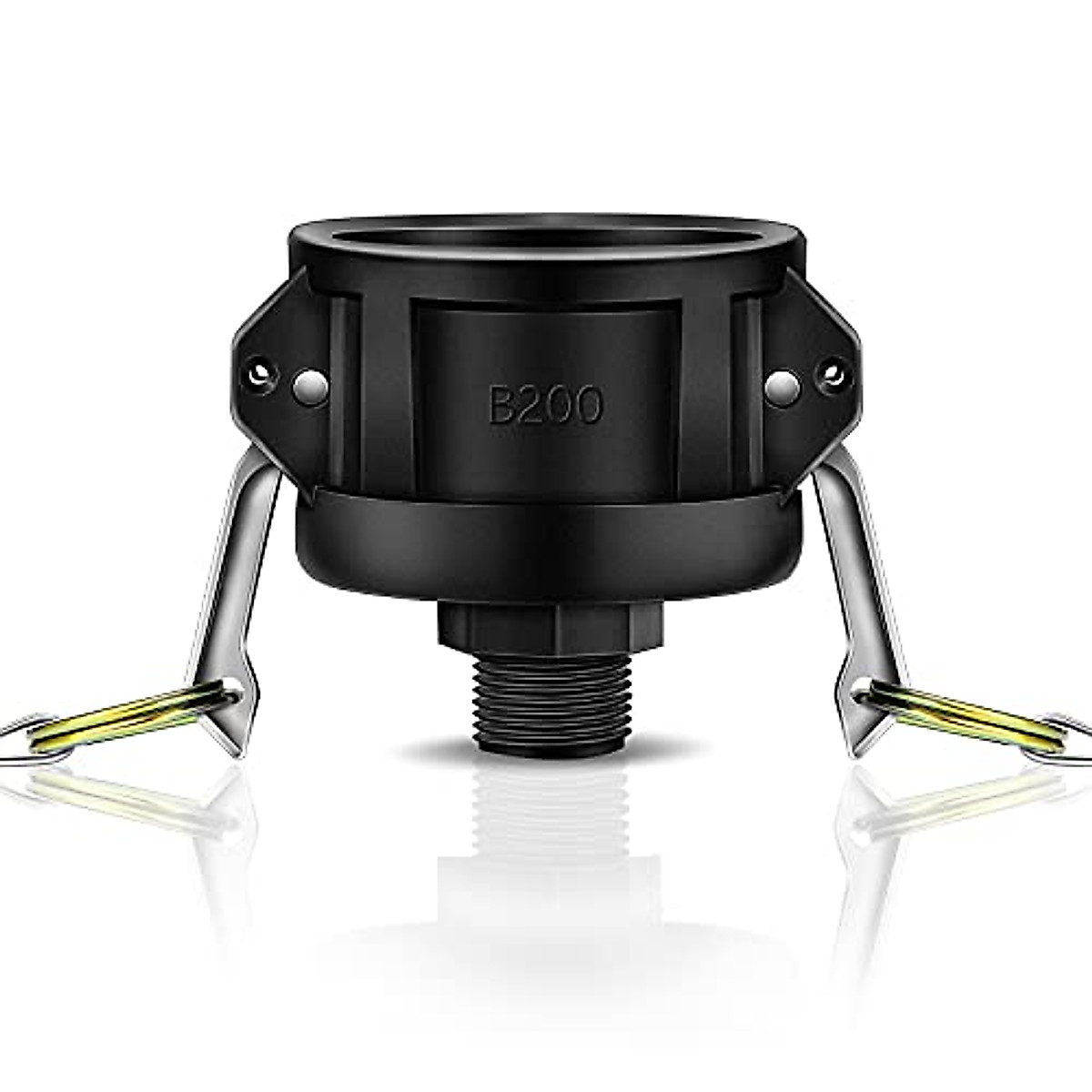 275 330 Gallon IBC Tote Fittings IBC Tote Adapter IBC Tote Tank Drain Adapter for Garden Hose Camlock Garden Water Hose 2 Inch Tote Lock, Black (1)