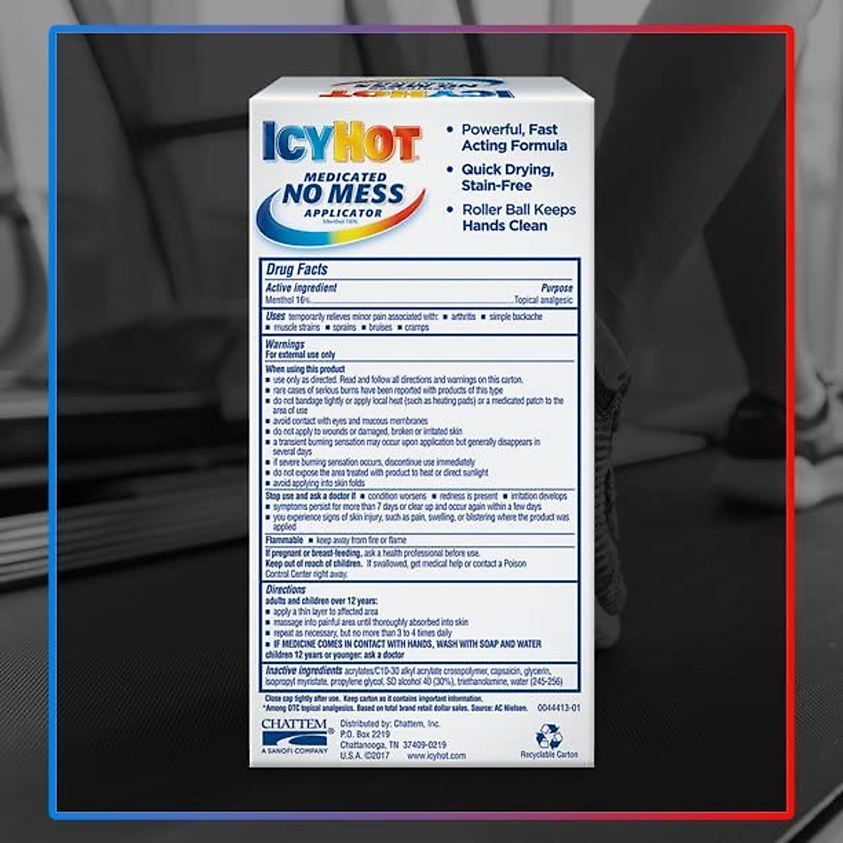 ICY HOT NO Mess APPLICATOR 2.5OZ CHATTEM Incorporated