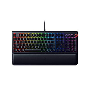 Razer BlackWidow Elite Mechanical Gaming Keyboard: Orange Mechanical Switches - Tactile & Silent - Chroma RGB Lighting - Magnetic Wrist Rest - Dedicated Media Keys & Dial - USB Passthrough