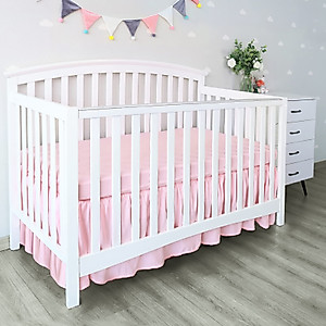 Diaper Stacker Organizer Easy Access & Crib Skirt Pink