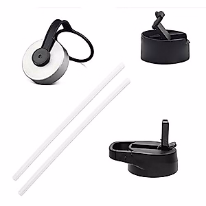 H2 Hydrology Water Bottle - 18 oz, 22 oz, 32 oz, 40 oz, or 64 oz with 3 LIDS Double Wall Vacuum Insulated Stainless Steel Wide Mouth Sports Hot & Cold Thermos (40 oz, Man of Steel)