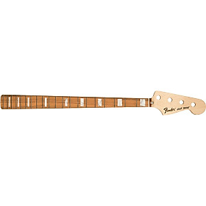 Fender Classic Series 70s Jazz Bass Neck, C Shape, 20 Vintage Frets, Pau Ferro Fingerboard, with Block Inlays