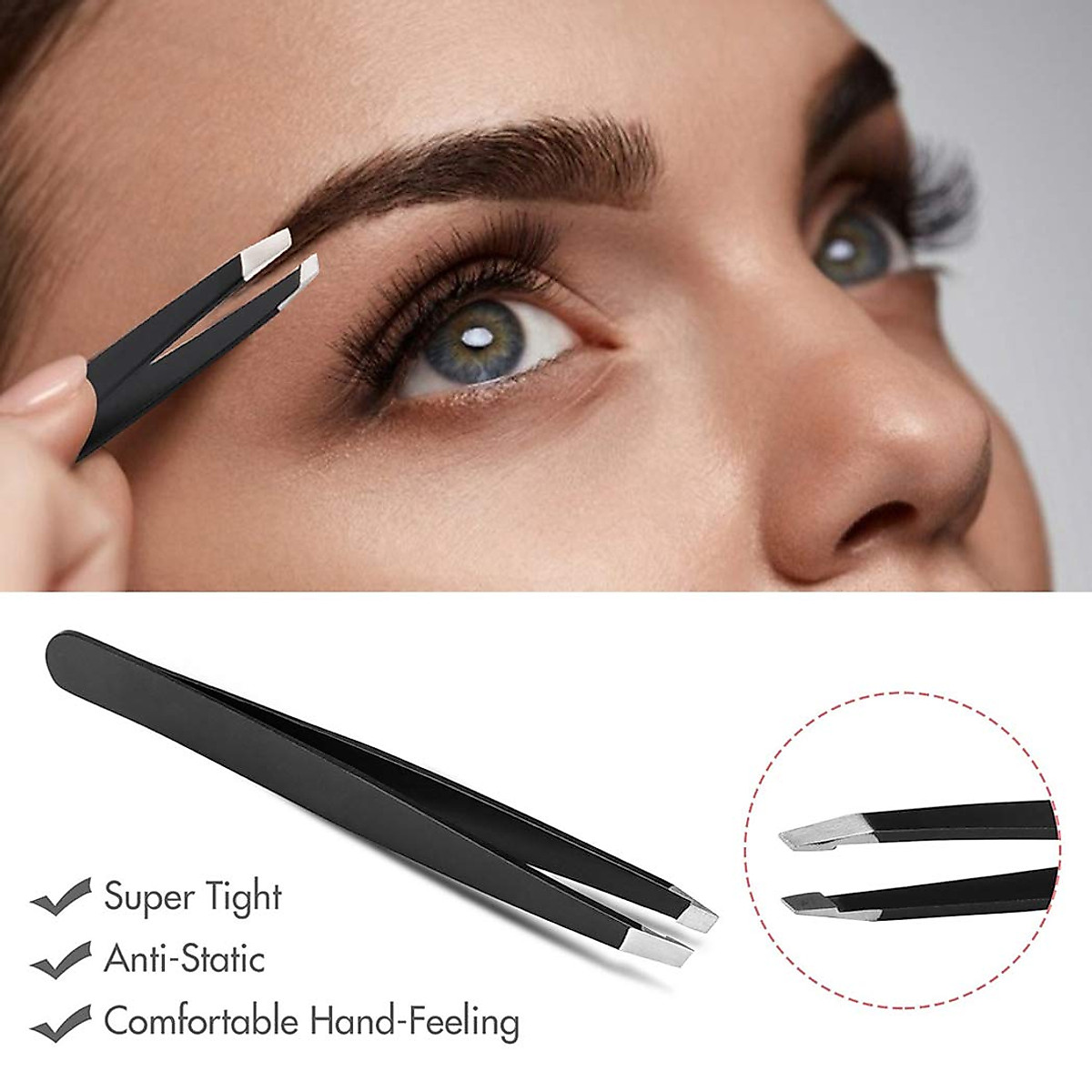 Hair Removal Spring, Kapmore Threading Hair Removal Removes Hair on The Upper Lip, Chin, Cheeks and Sideburns Including Facial Hair Epilator with Beauty Tweezers, Eyebrow Shaping Razor(Pink) (Black)