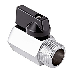 CPWUFIYD 2 Pack Brass Mini Ball Valve 1/2" NPT Female x Male Thread Shut-Off Valve