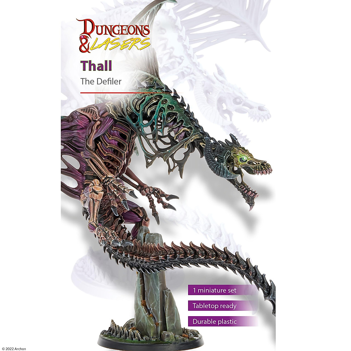 Archon Studio Dungeons & Lasers Miniatures – Thall The Defiler – 1 Piece 155mm Unpainted Unassembled Designed for Dungeons & Lasers,ARCDNL0012