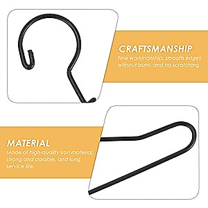 EXCEART 20 Pcs Doll Clothes Hanger Metal Doll Outfit Hanger Wardrobe Doll Clothes Accessories for Doll Clothes Gown Dress Outfit 65mm Black