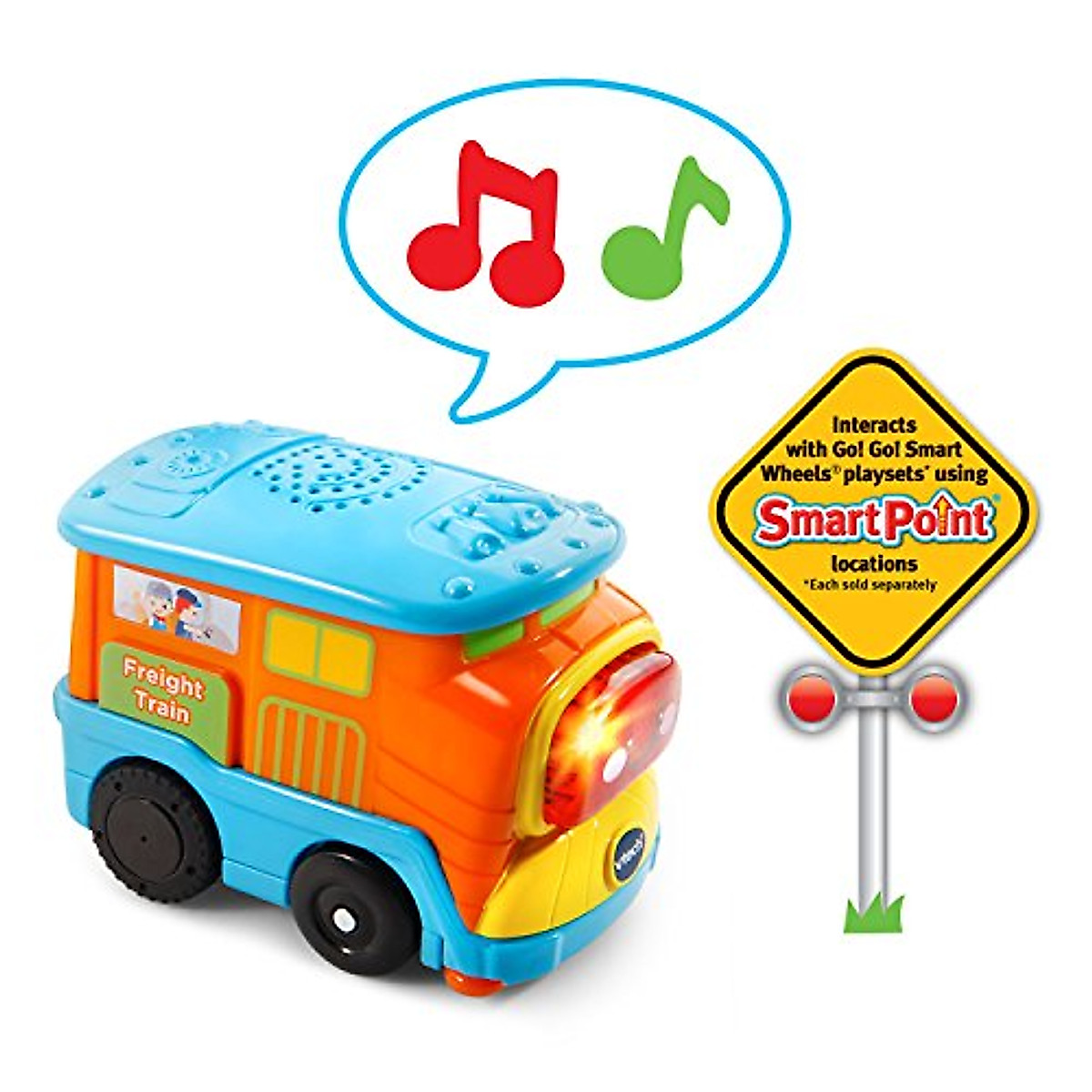 VTech Go! Go! Smart Wheels Motorized Freight Train with Cargo Car