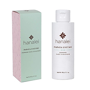 Hanalei Cruelty-Free and Paraben - Free Papaya Powder Face Cleanser, Gentle Everyday Cleansing, Non-Striping and Hydrating, All Skin Types, Full Size (60 g)
