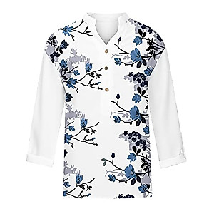 Women's Long Sleeve Cowl Neck Form Fitting Casual Tunic Top Blouse Blouses for Women Fashion 2023 Blue