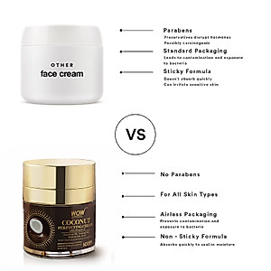 WOW Skin Science Coconut Facial Perfecting Moisturizer Face Cream, Facial Skin Care Products, Anti-Aging Face Moisturizer for Women and Men, No Sulphate, Paraben, Silicone, Mineral Oil (50 ml)