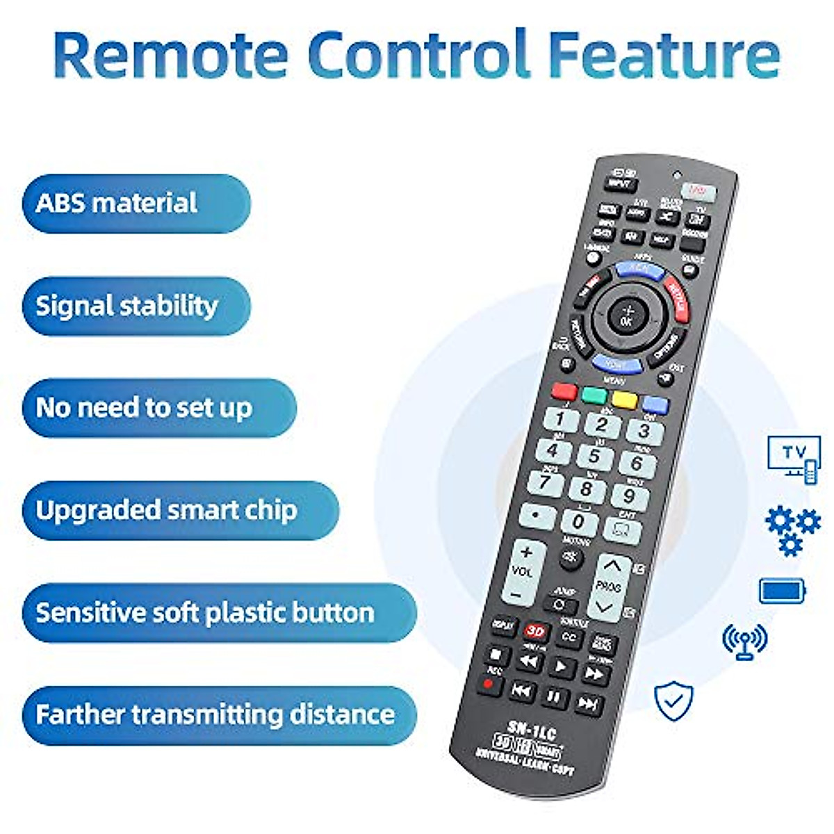Gvirtue Universal Remote Control for Sony TV Remote, Replacement for All Sony LED OLED LCD Bravia 3D HDTV 4K 8K UHD HDR Android Google Smart TV, with Netflix, You Tube Button and Learning Function