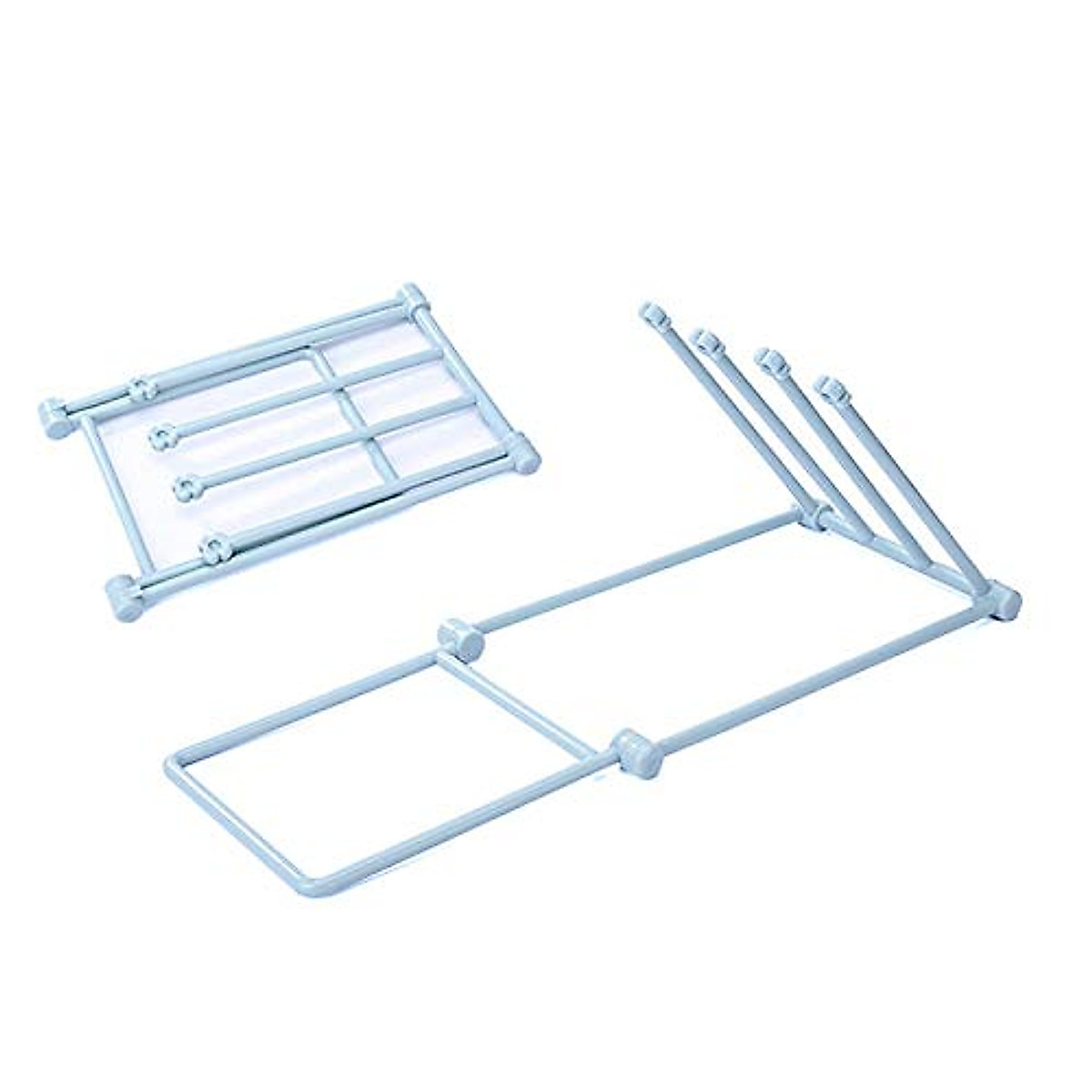 IKAAR Towel Rack Plastic Hand Towel Holder for Bathroom Kitchen Foldable Free Standing Hand Towel Racks Towel Hanger Pack of 2 (Blue + Pink)